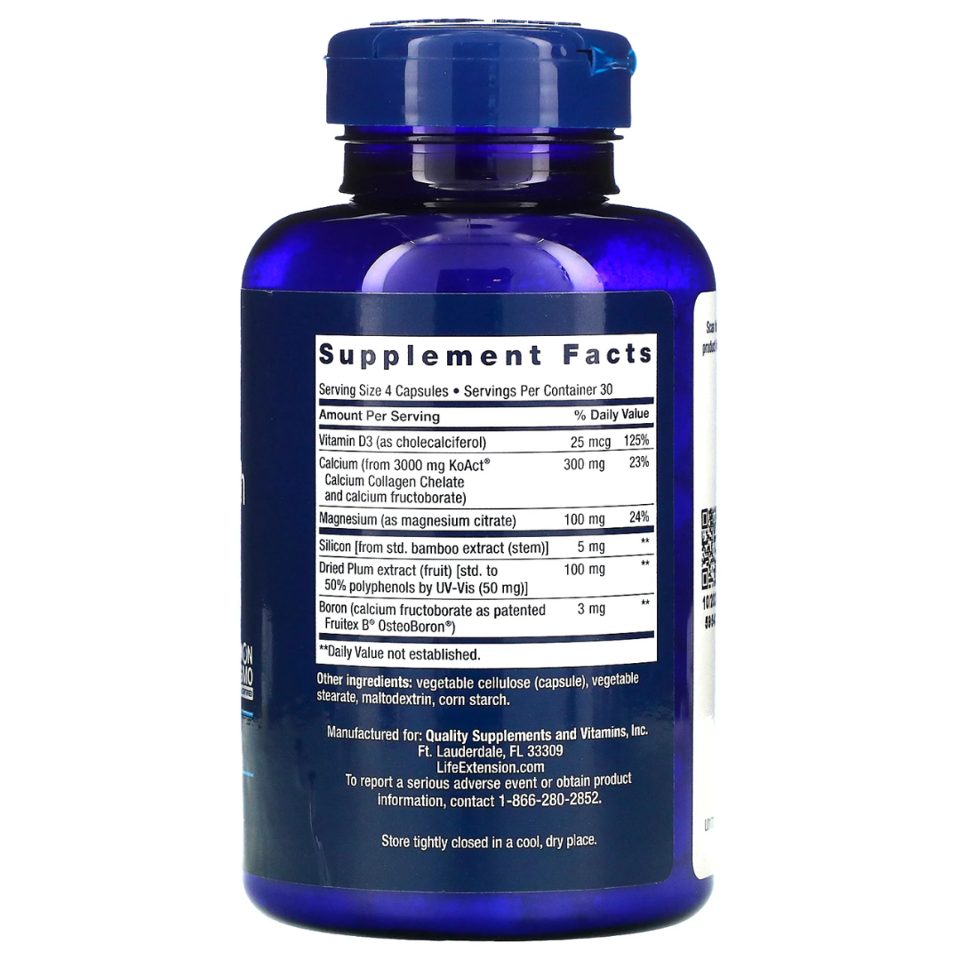 Life Extension Bone Restore Vitamin K2 Strength Collagen Formula 120 C ...