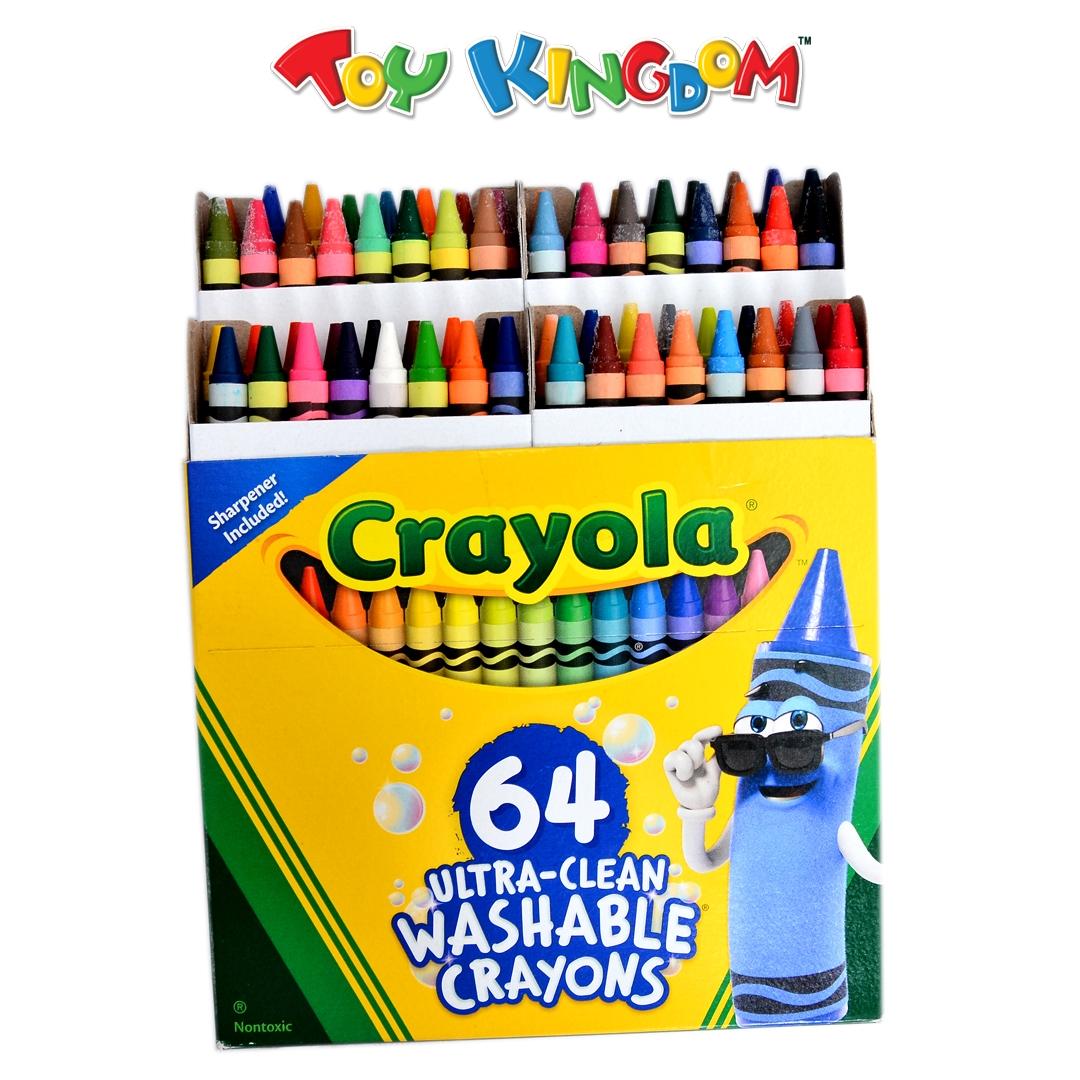 Crayola 64 Ultra-Clean Washable Crayons for Kids | Toy Kingdom