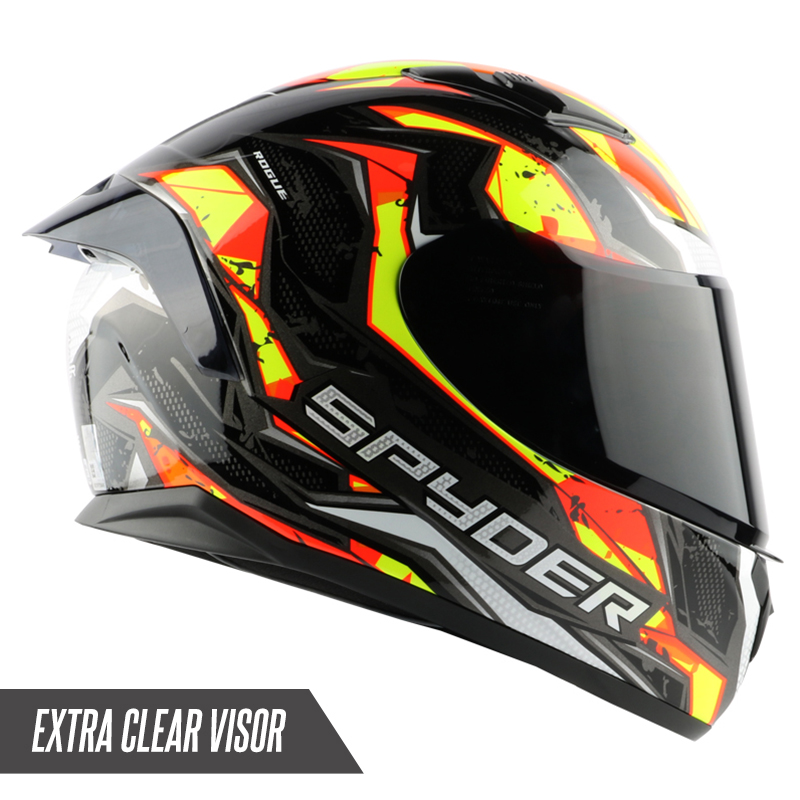 Spyder Full-Face Helmet ROGUE GD Series 2 (FREE Clear Visor)