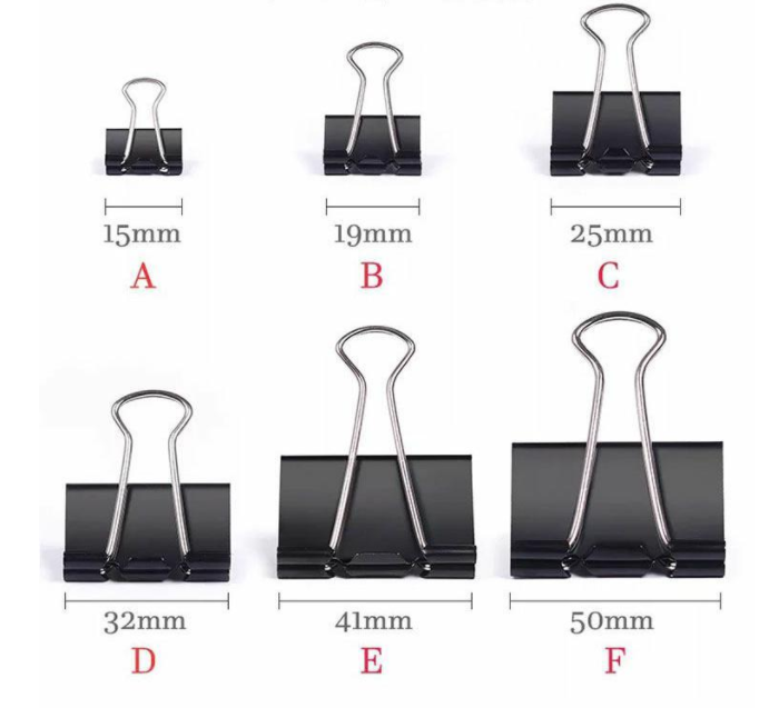 Binder Clip 15MM 19MM 25MM 32MM 41MM 50MM 12 Pieces Office Supplies Metal Binder Clips Heavy Duty Binder Clips Various Size Binder Clips 12 Piece Binder Clip Set Lazada Lazada PH
