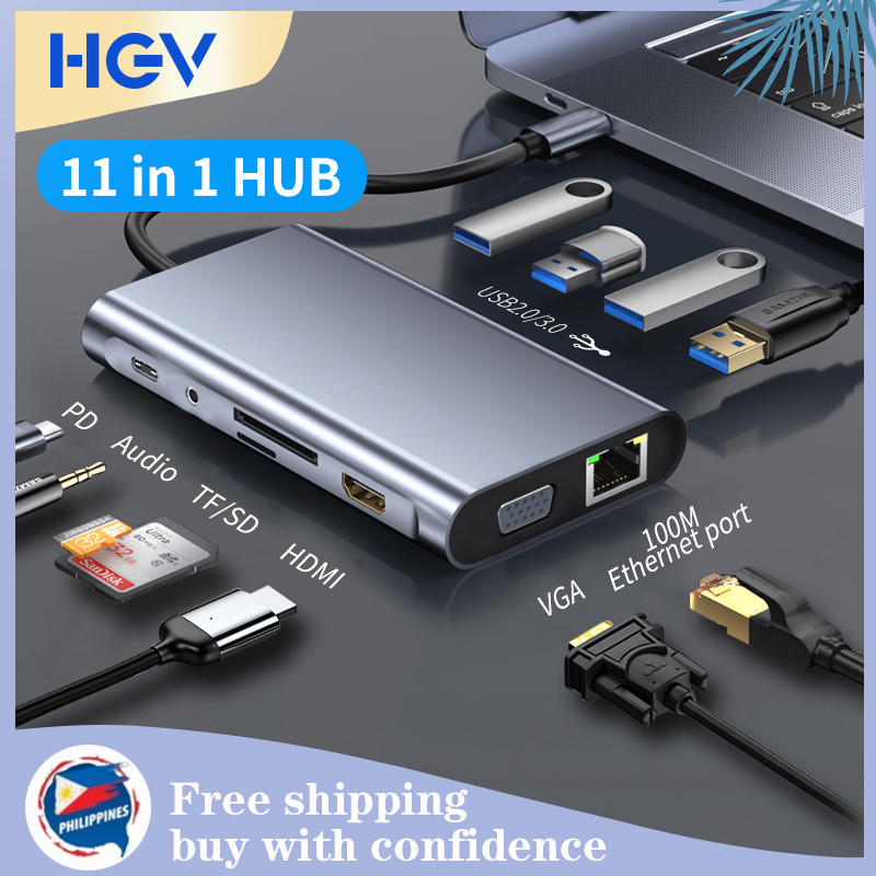 DQRGO（PH Shipping）USB Port extension type c to hdmi usb c hub usb port ...