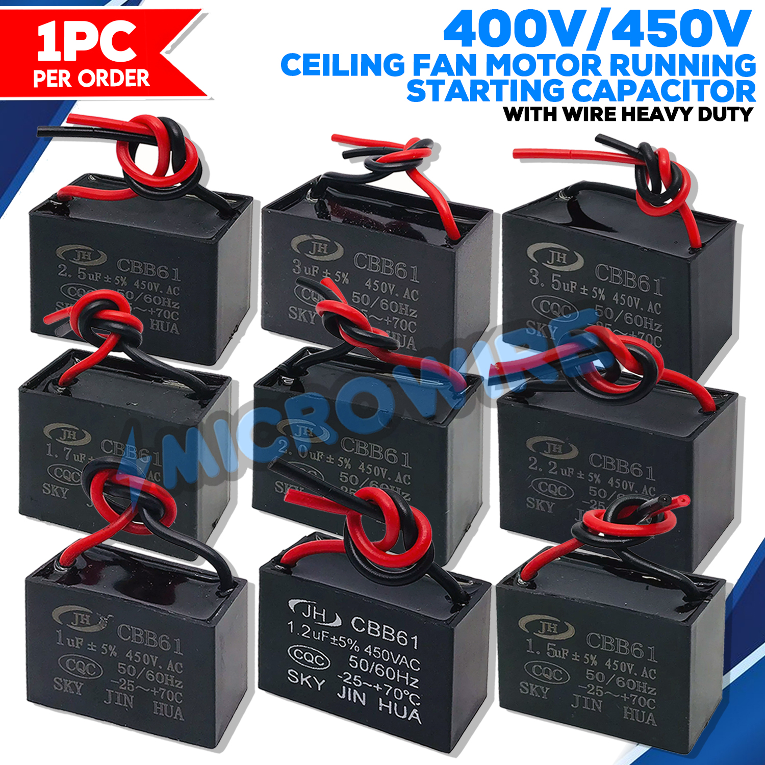 Ceiling Fan Capacitor Replacement Parts | Shelly Lighting
