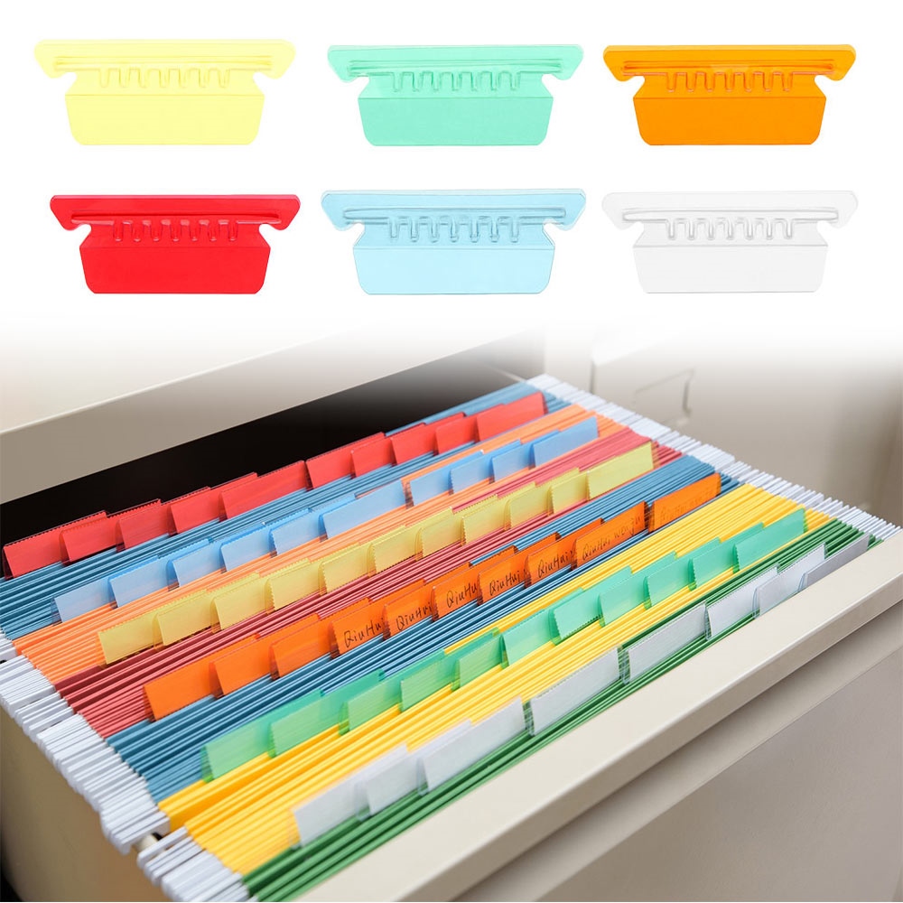 60 Pcs File Folder Tabs Hanging File Folder Tabs With Blank Inserts 2 ...