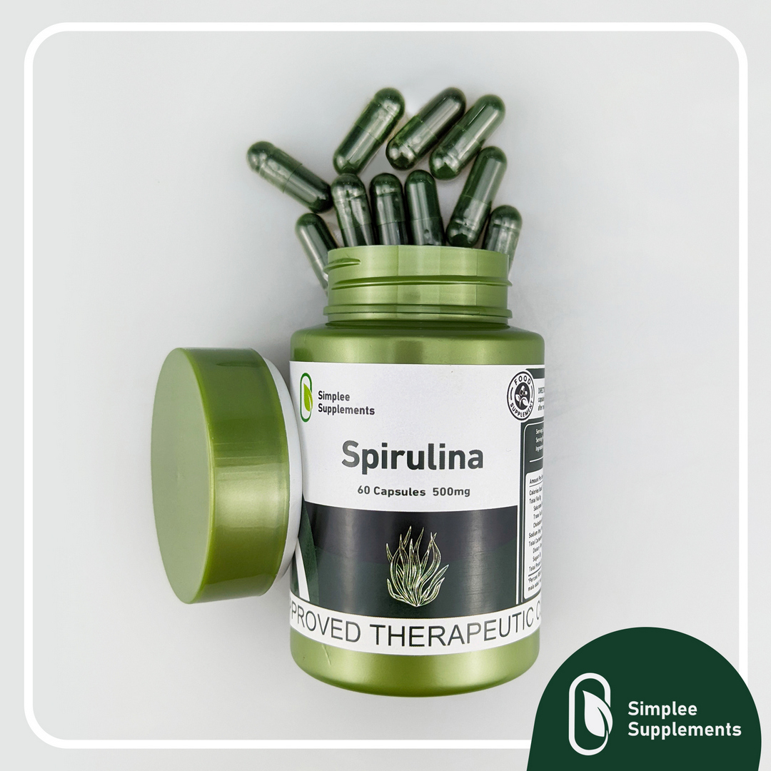 Simplee Spirulina Capsule Supplement 500mg 60 capsules – Kanna Beauty
