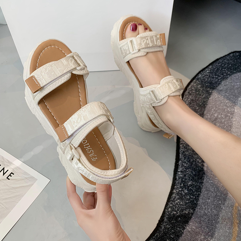 【LeeCat】New Korean flat sandals for women Style Trendy Two Strap ...