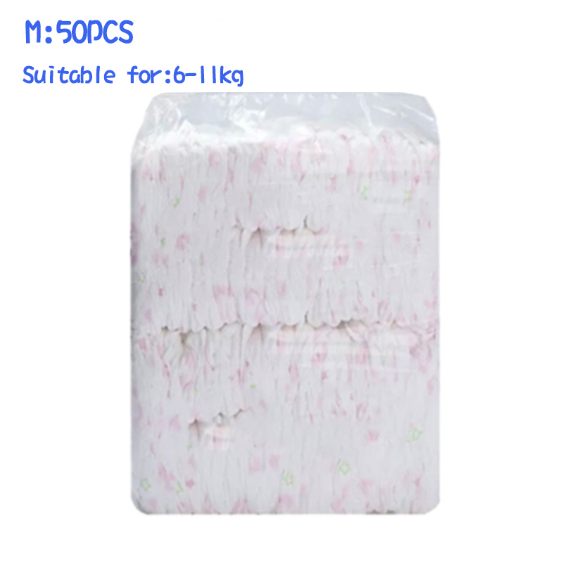 50PCS/Pack Baby diaper Tape PANTS M ,L,XL,XXL Unisex Ultra thin and dry Breathable diapers