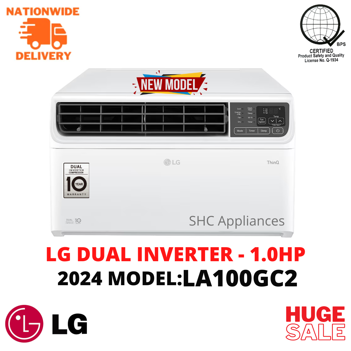LG 1.5 HP LA150GC2 2024 model DUAL INVERTER WINDOW TYPE AIRCON Nationwide delivery Lazada Lazada PH