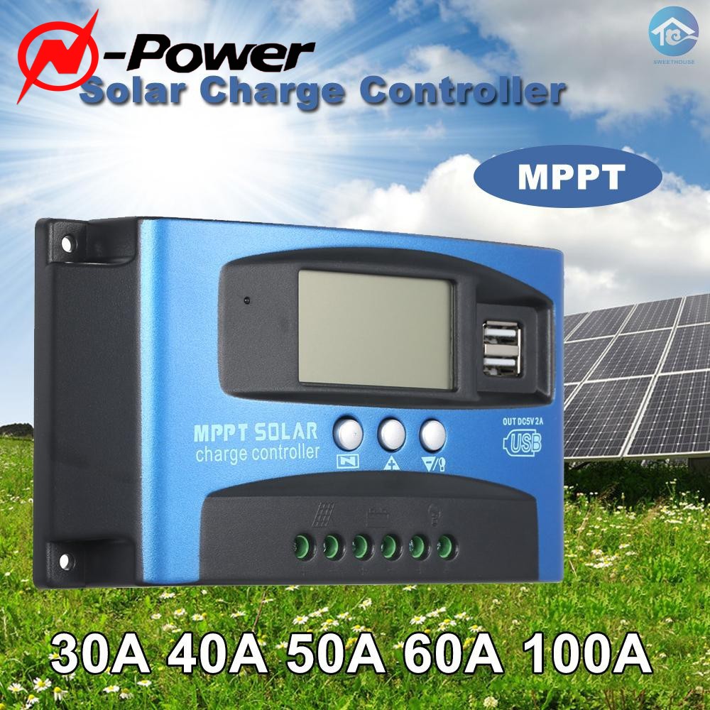[In Stock] N-Power Solar Charge Controller Dual USB LCD Display Auto Solar Cell Panel Charger ...