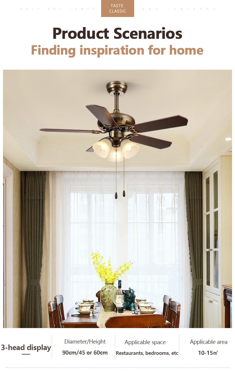 Triple Head Ceiling Fan | Shelly Lighting