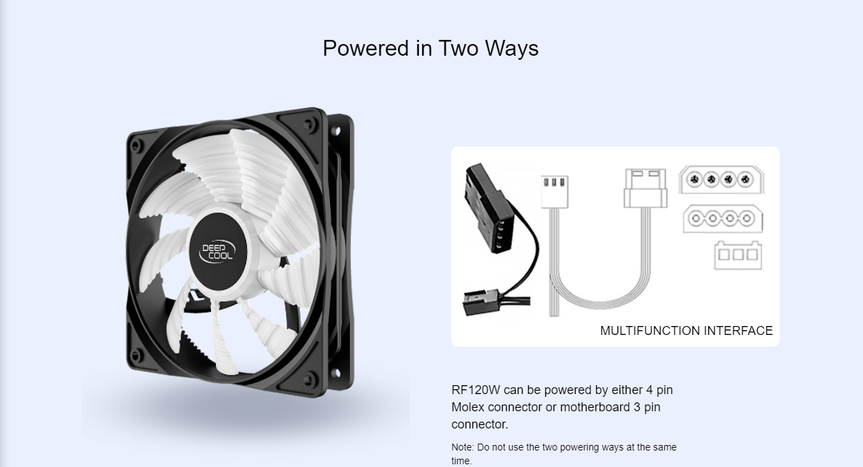 Netcodex.ph: DEEPCOOL RF120 W Single Color LED Fan ( RF120W ) - 120mm 9 ...