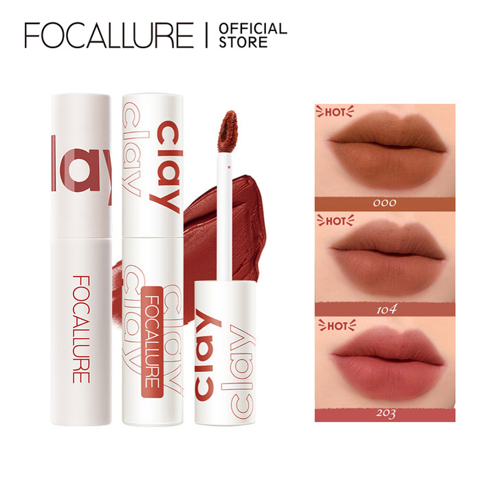 FOCALLURE Brand Lip Tint Set Velvet Matte Lip Clay Lightweight Soft ...