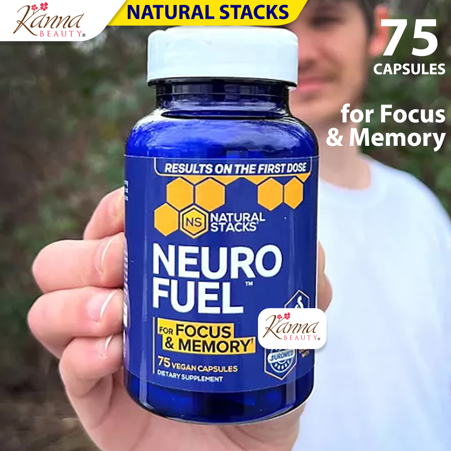 Natural Stacks Neuro Fuel for Focus & Memory | 75 Vegan Capsules ...