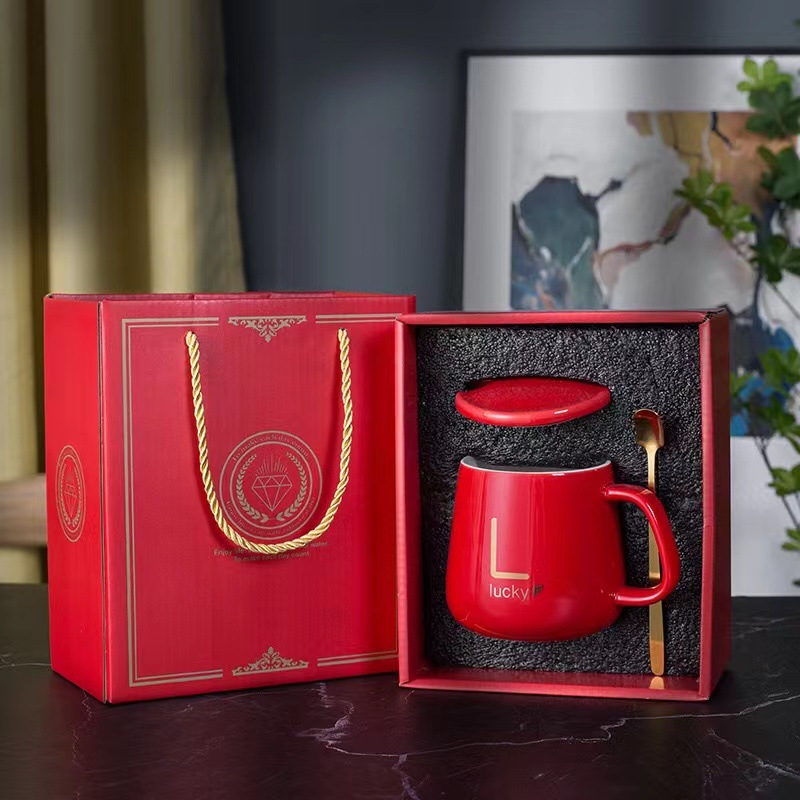 Lucky Ceramic Coffee Cup With Automatic Heating Pad 55°C Coffee Warmer ...
