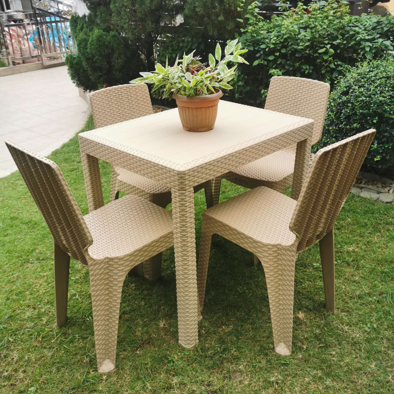 Buy Rattan Plastic Chair Table online | Lazada.com.ph