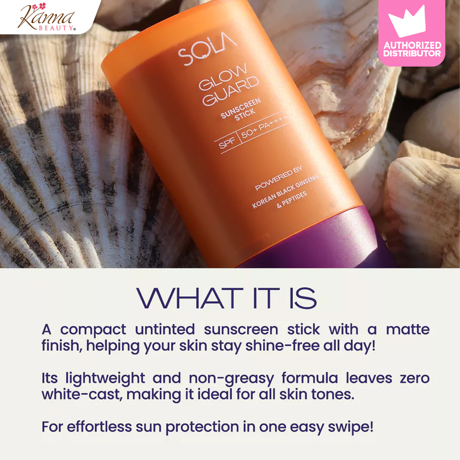 SOLA Glow Guard Sunscreen Stick SPF 50+ PA++++ – 15g – Kanna Beauty