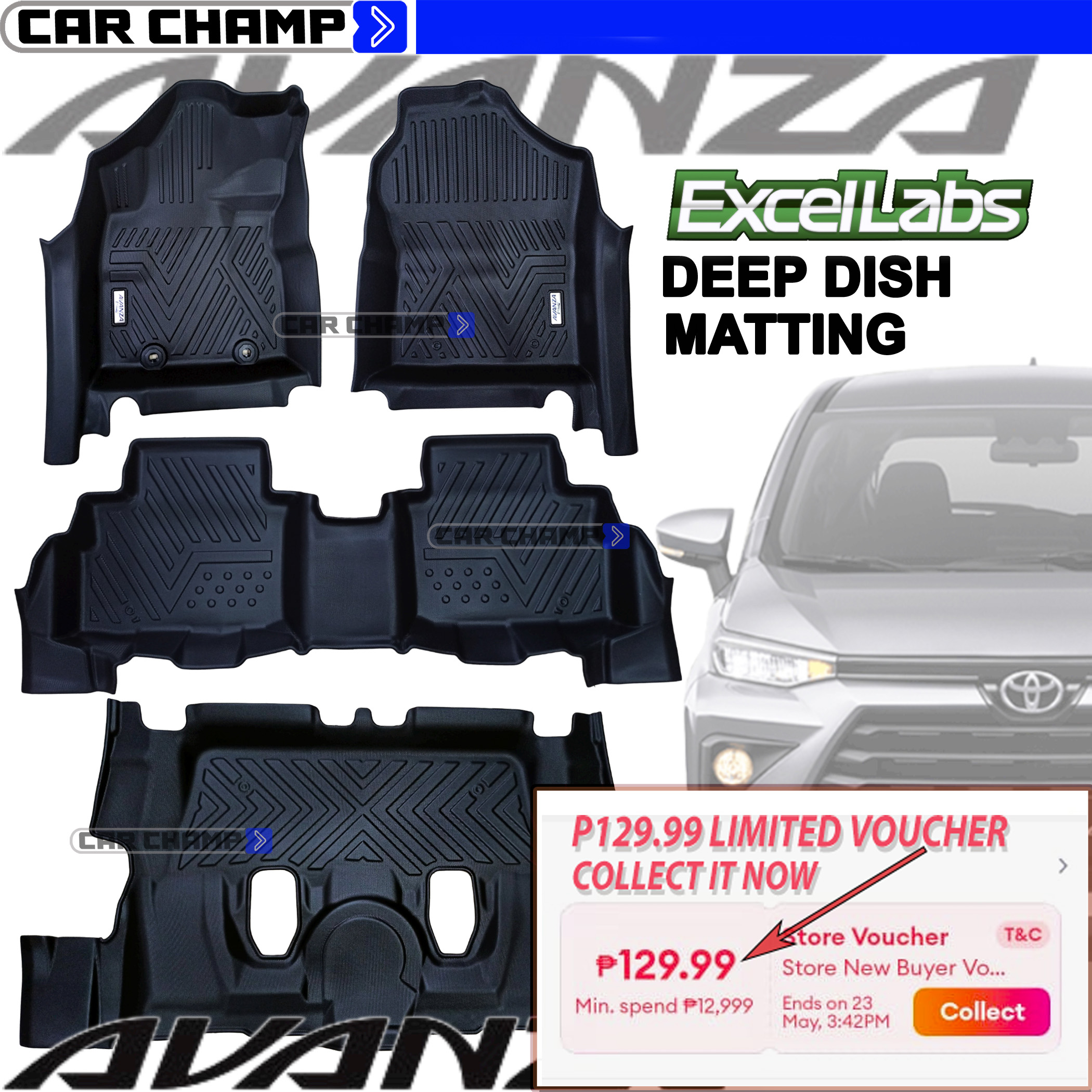 Shop Toyota Veloz 2024 Deep Dish Matting with great discounts and ...