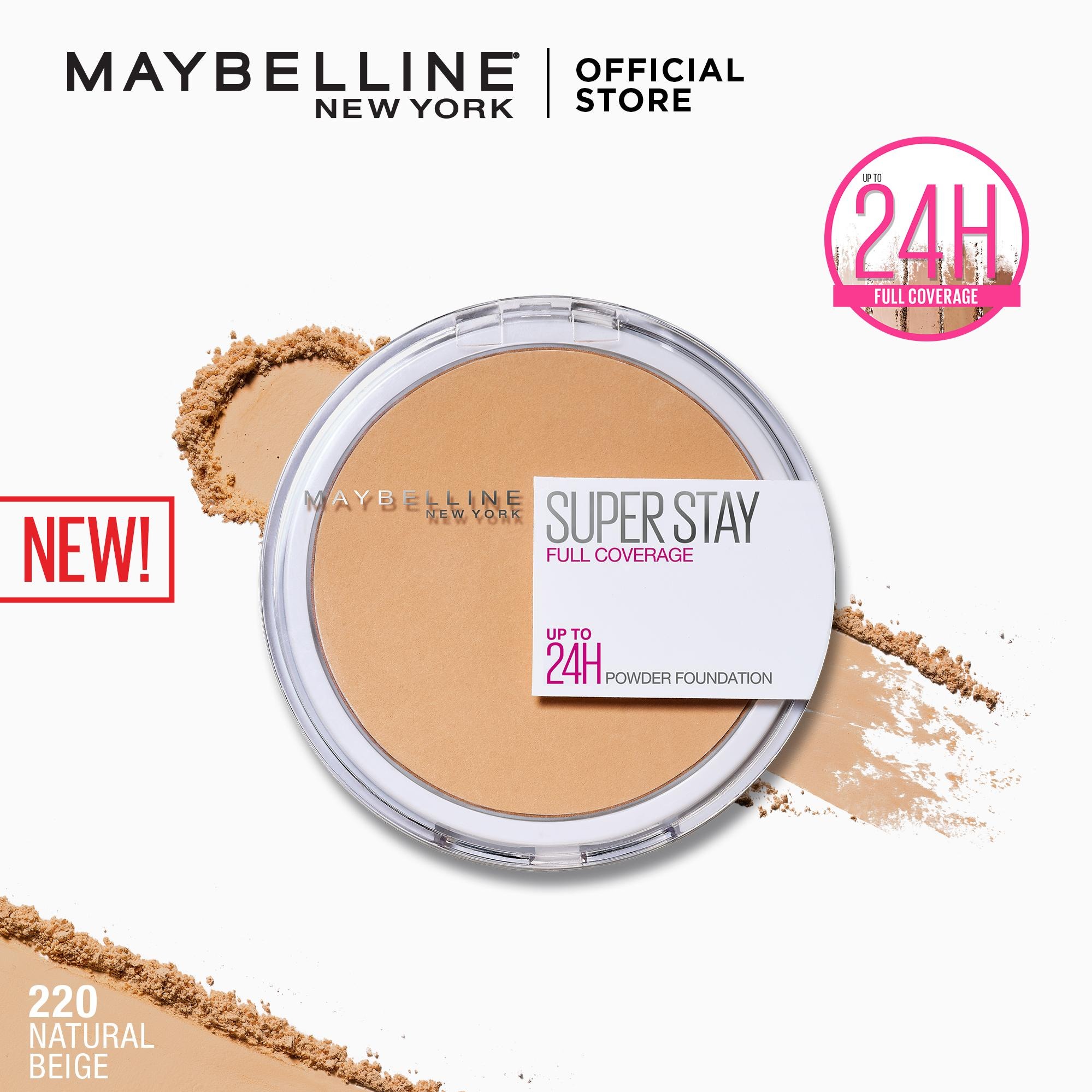 Maybelline SuperStay 24HR Full Coverage Powder Foundation [Long-lasting ...