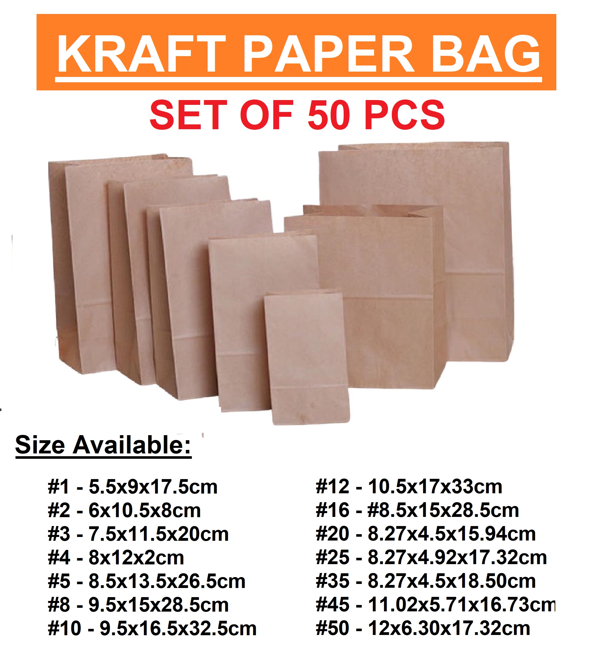 Small Kraft Paper Bag Set of 50 pcs International Style Kraft Bags Local Supplier Warranty Kraft Bags Lazada Lazada PH