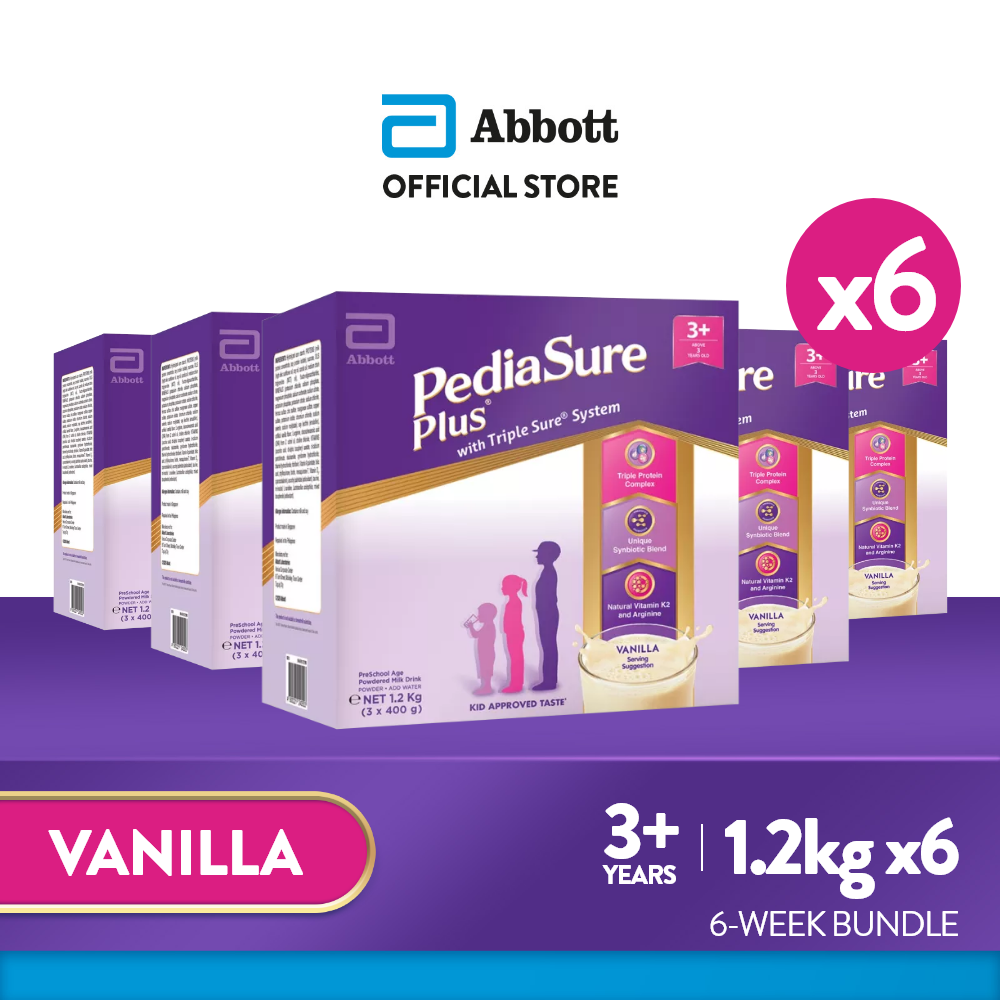 Pediasure Plus Vanilla 1.2KG For Kids Above 3 Years Old Bundle of 6