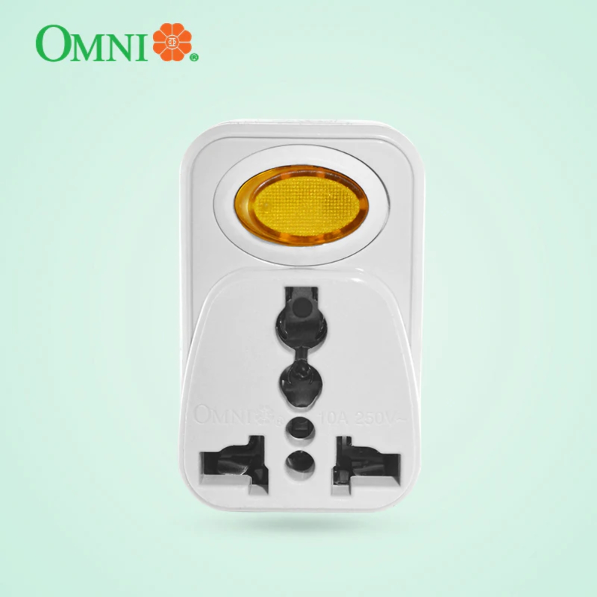 OMNI Universal Adapter Plug with Switch 10A 220V for Electrical Outlet ...