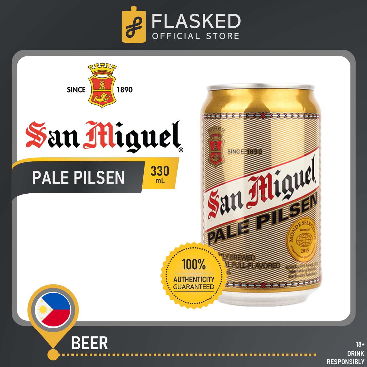 San Mig Pale Pilsen Classic 320ml Bottle X 24 (1 Case) With, 40% OFF