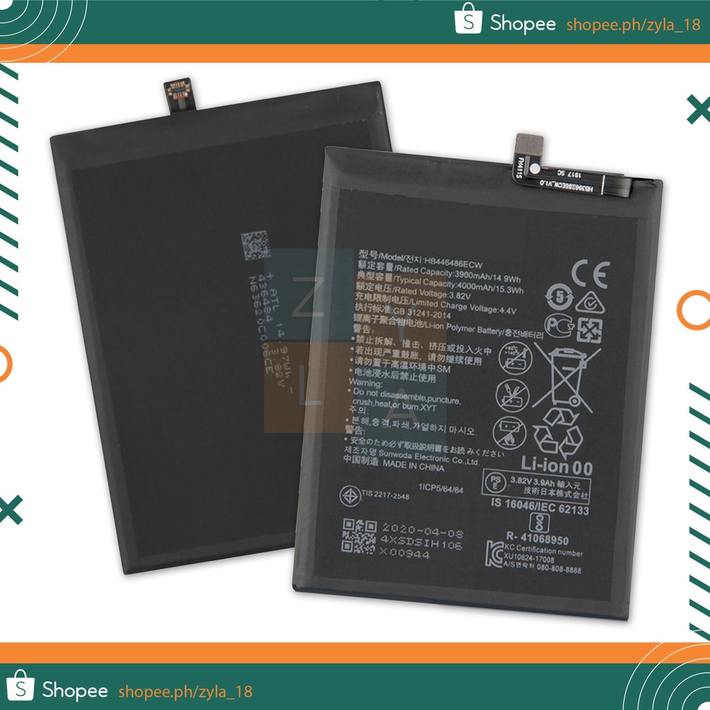 4000mAh Li-Polymer Battery Replacement For Huawei Y9 2019, 50% OFF