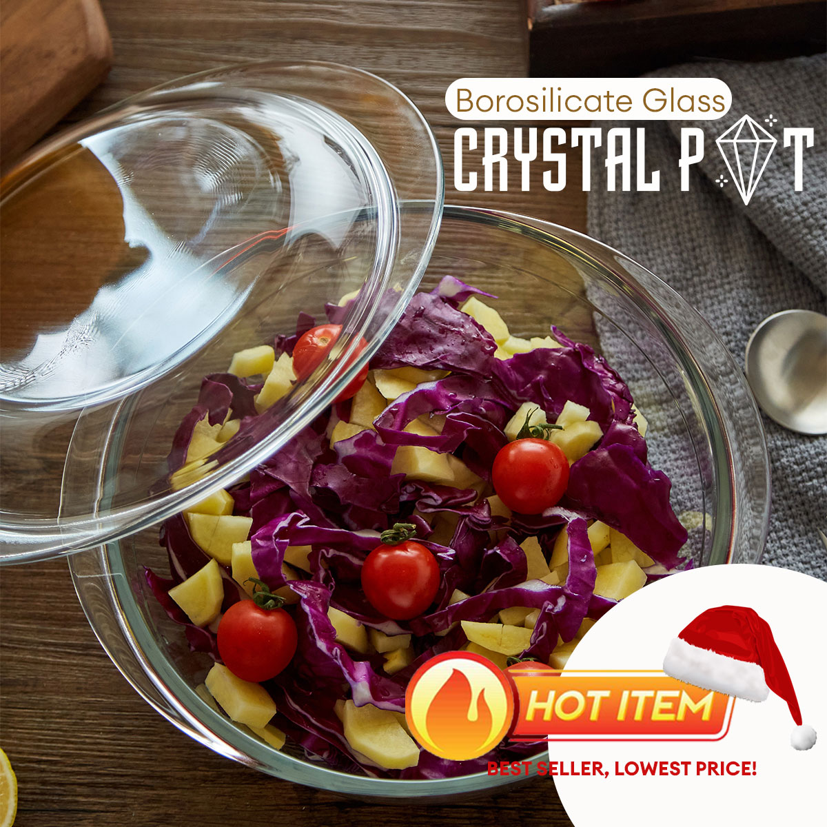 Shop Clear Round Serving Food Tray Fruit Salad with great discounts and ...