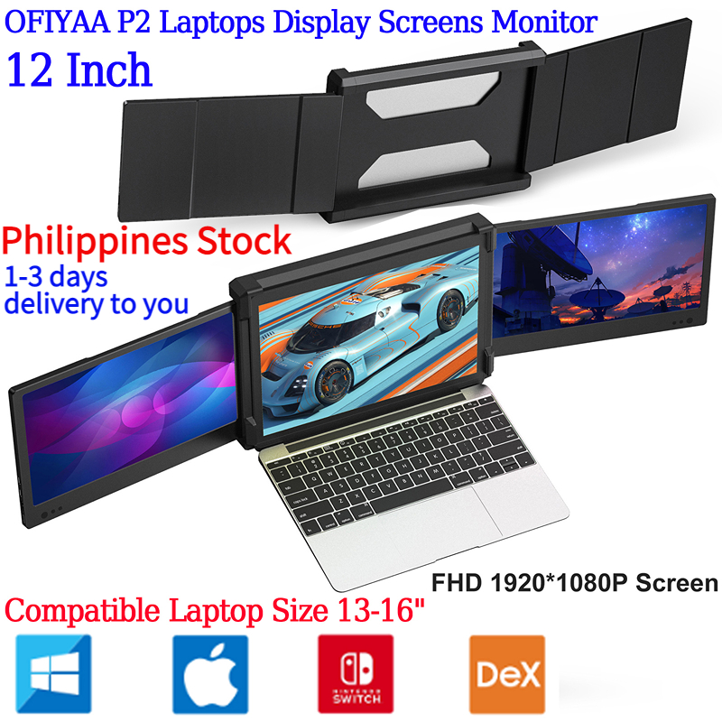 Portable Triple Screen Laptop Workstation External Monitor, 53% OFF