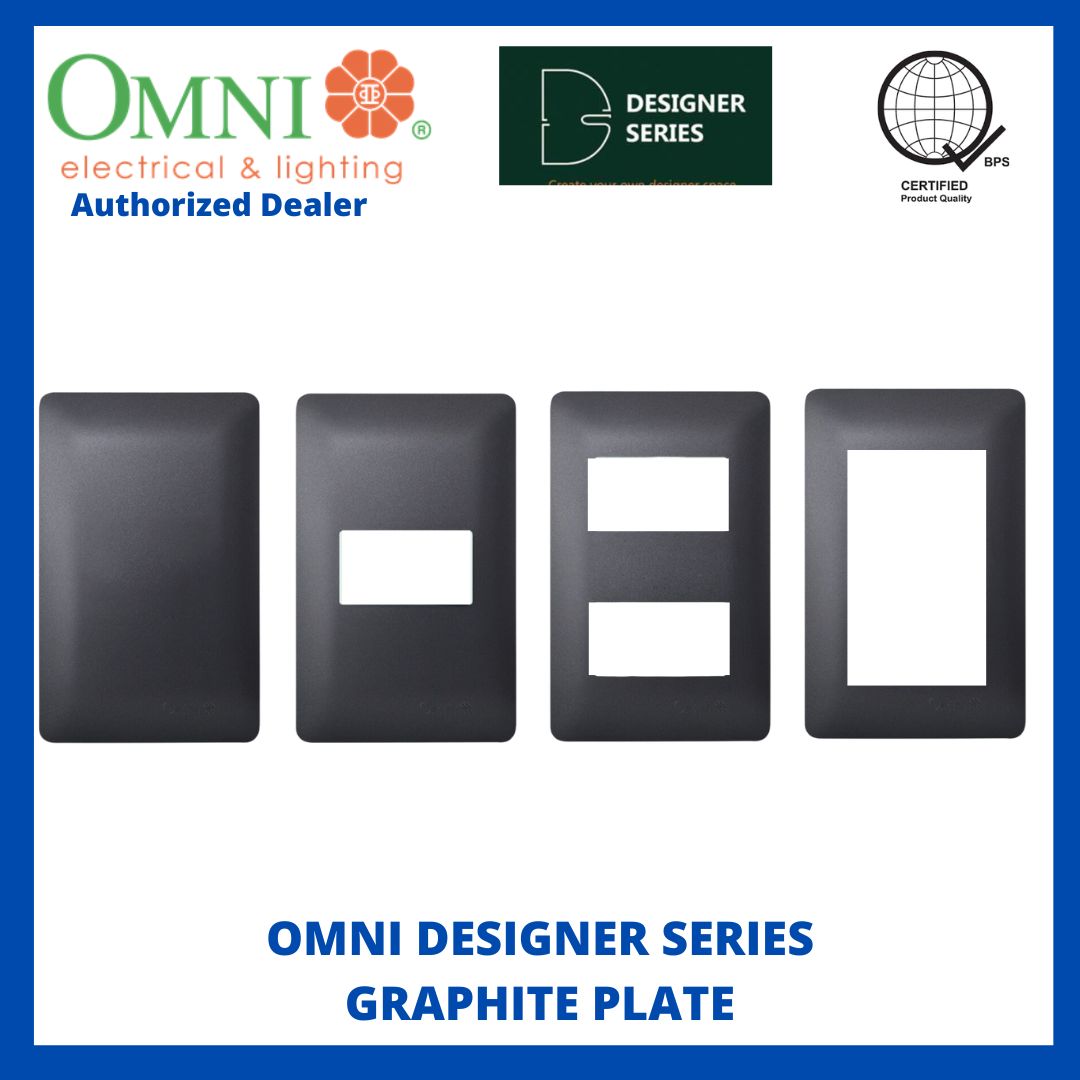 Omni Designer Series GRAPHITE Plate Switches Outlets – Kaizen Philippines