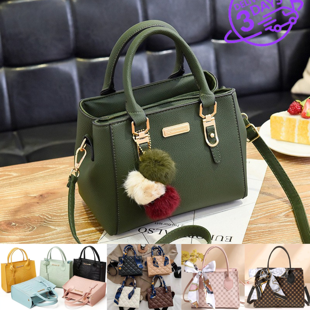 Fashion Women Sling Bag Simple Handbag PU Leather Larger Capacity ...