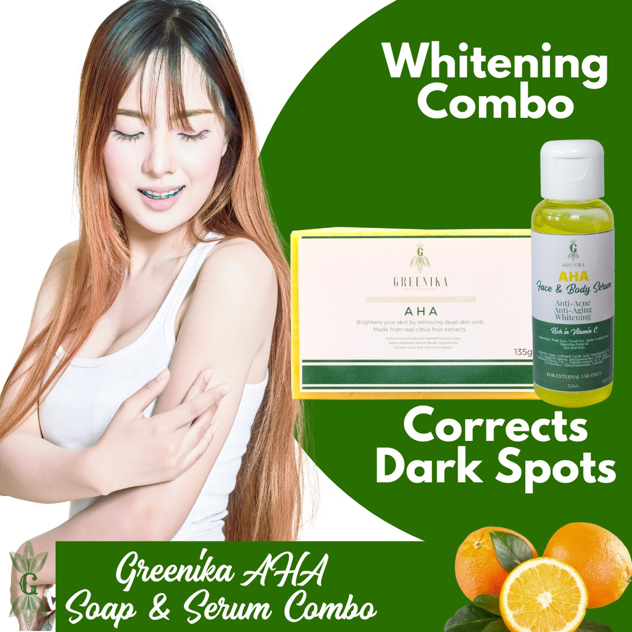 [ 1% NIACINAMIDE AHA SERUM + SOAP COMBO ] Face Whitening Serum & AHA Soap Acne Treatment ...