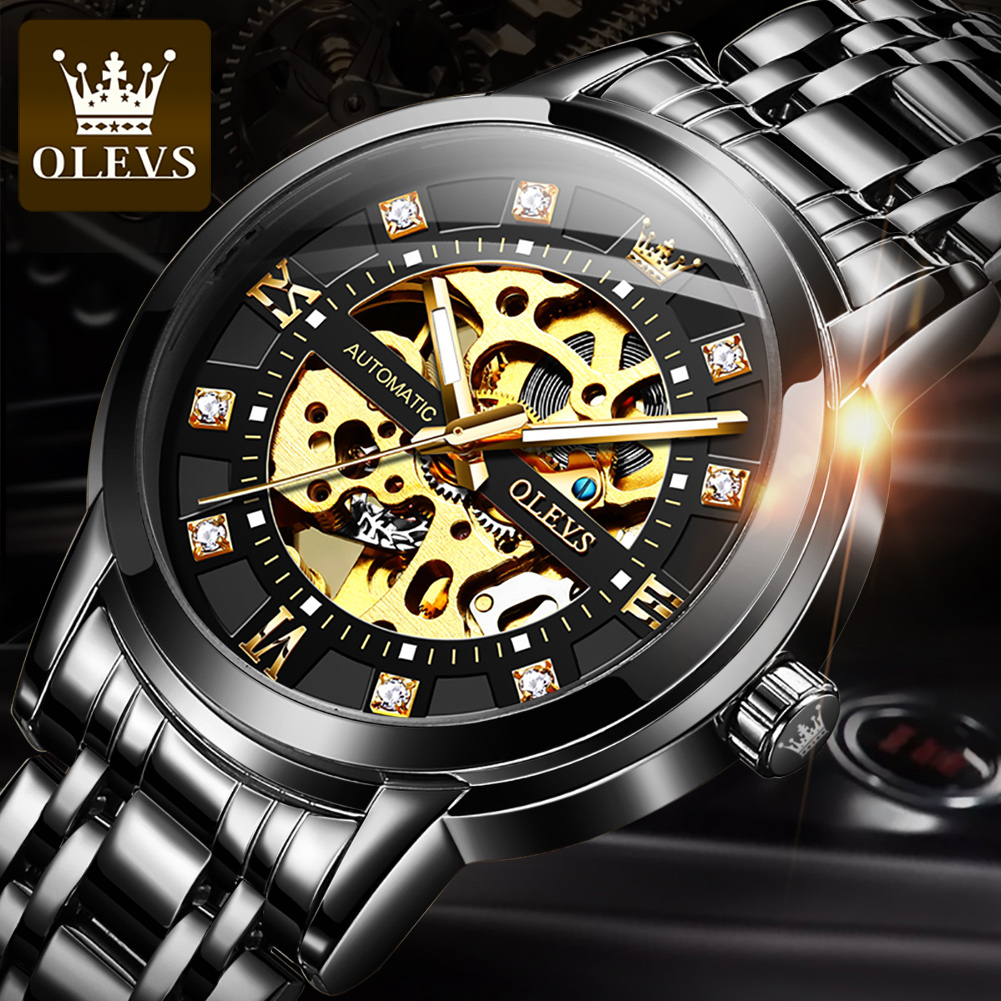 OLEVS Watch for Men Original Water Proof Automatic Relo Business ...