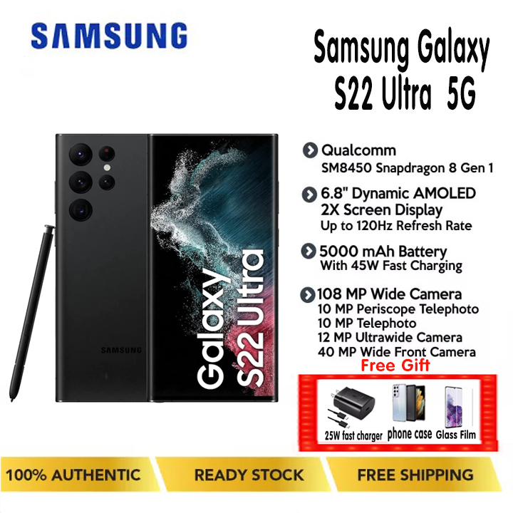 Samsung Galaxy S22 Ultra Dual Sim (S9080) (8GB + 128GB) 5G Version- 6.8 ...