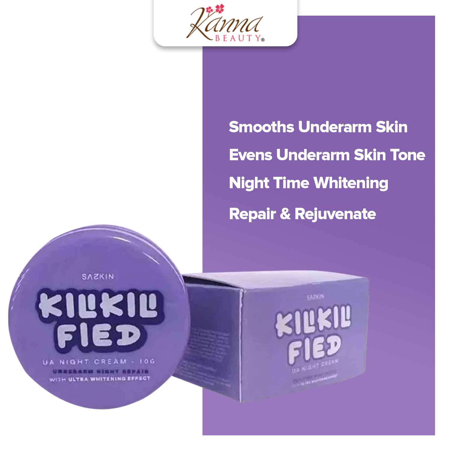 Saskin Kilikili Fied UA Night Cream 10g – Kanna Beauty