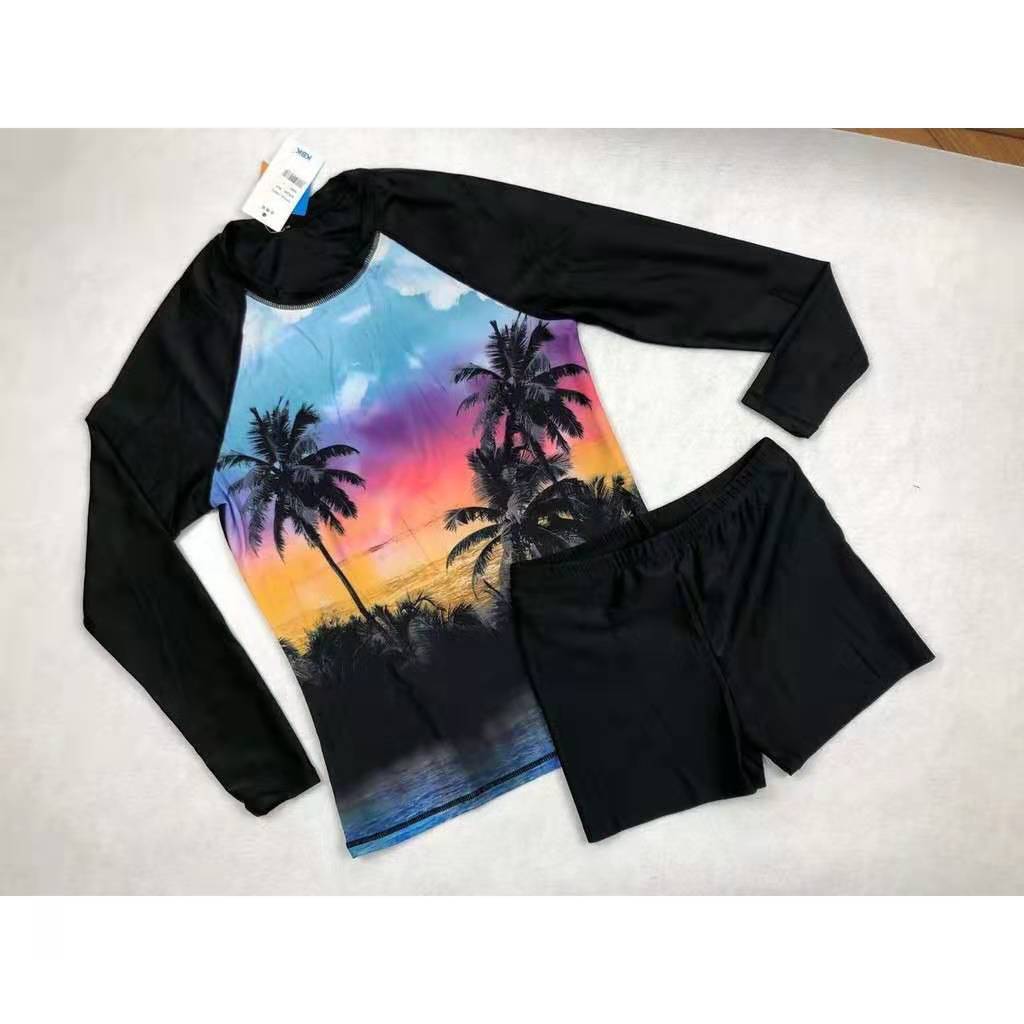 Womens Raglan Long Sleeve Rash Guard Sun Protection Quick Drying