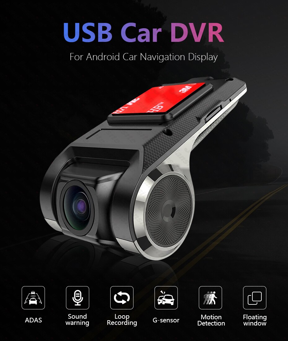 Promo Dash Cam Car Radio Head Unit USB HD 720P ADAS Dashboard Camera ...