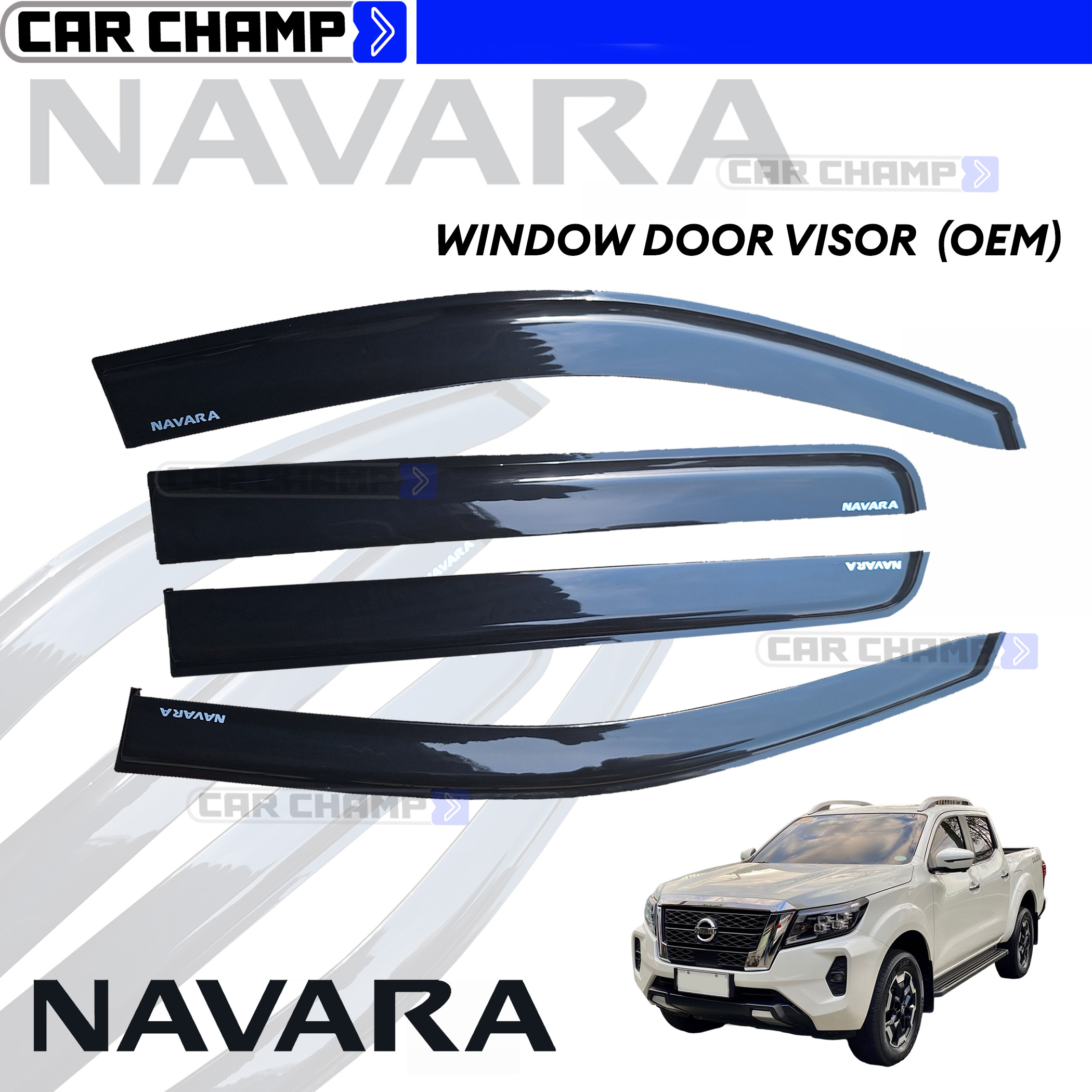 Shop Nissan Navara 2024 Window Visor with great discounts and prices ...