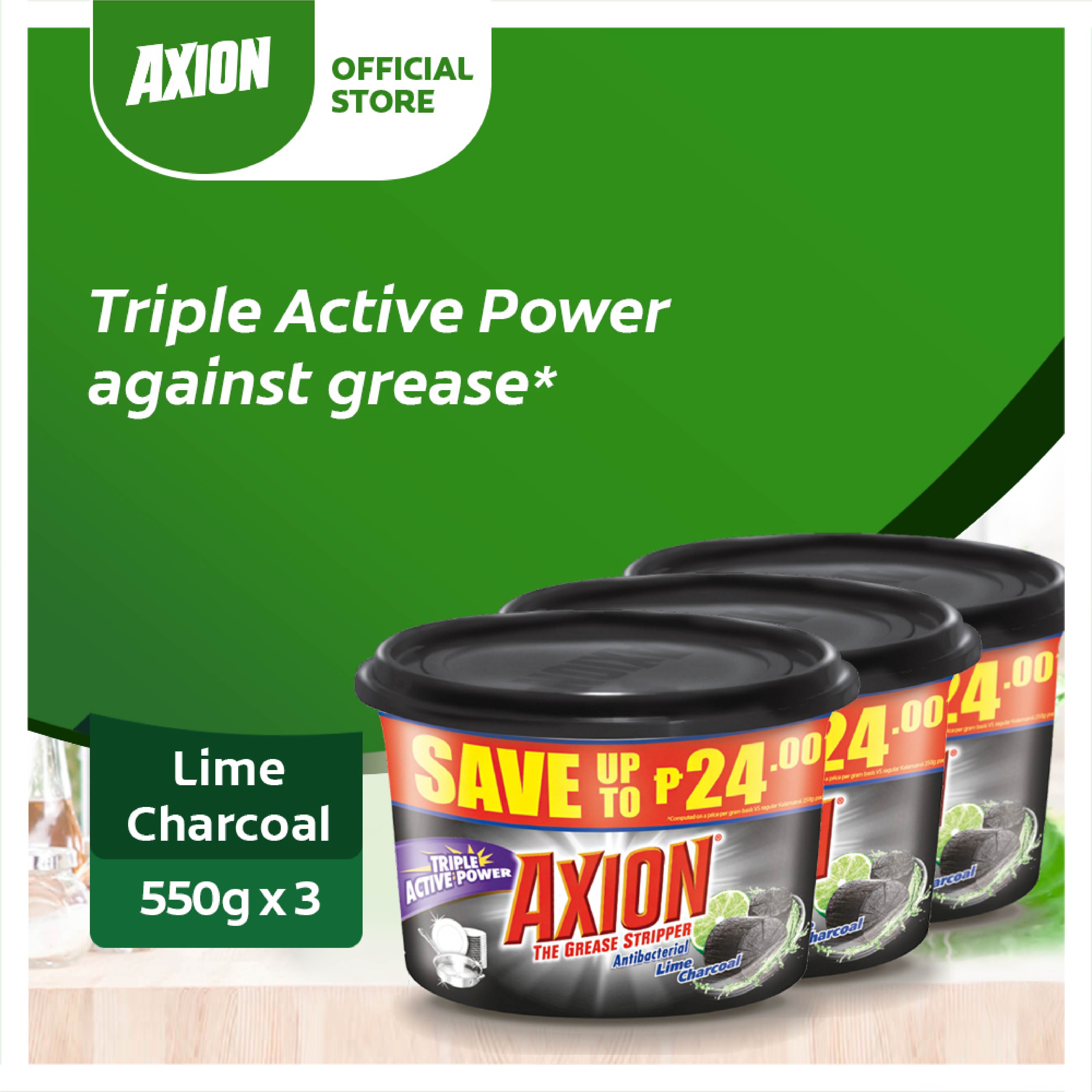 [24 Hour Germ Kill] Axion Antibacterial Dishwashing Paste Lime Charcoal ...