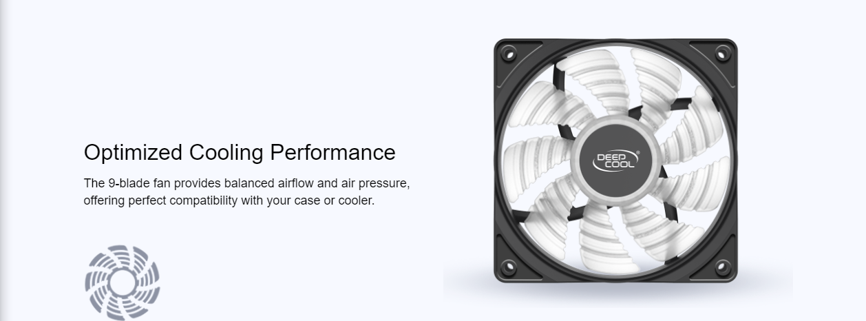 Netcodex.ph: DEEPCOOL RF120 W Single Color LED Fan ( RF120W ) - 120mm 9 ...