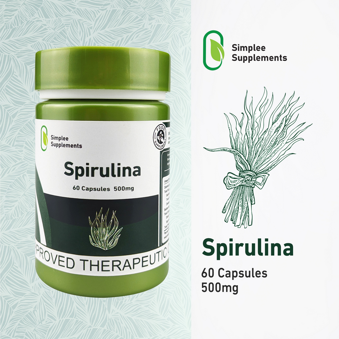 Simplee Spirulina Capsule Supplement 500mg 60 capsules – Kanna Beauty
