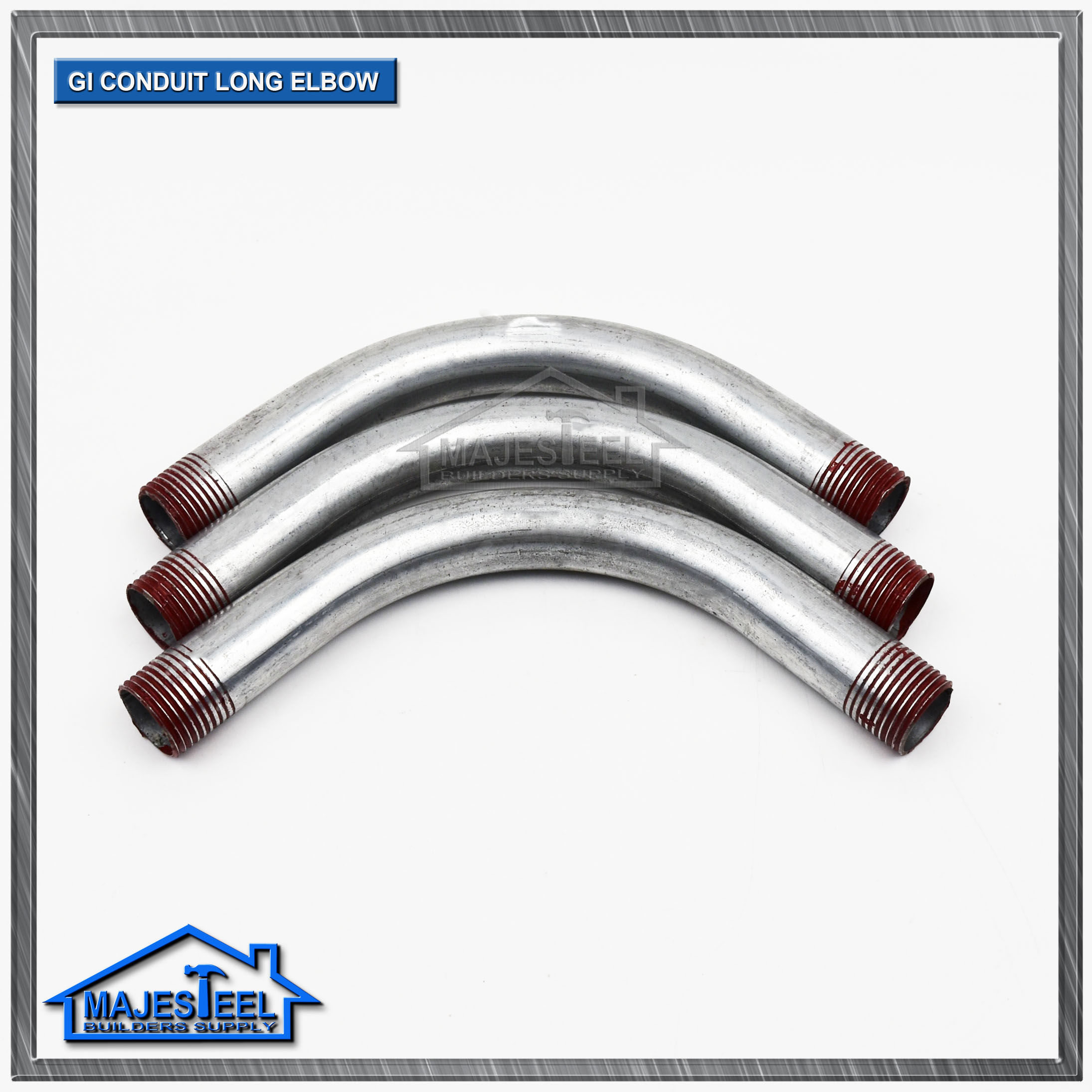 Rigid Steel Conduit RSC Long Elbow 1/2" 3/4" 1" 1-1/4" 1-1/2" Shopee ...