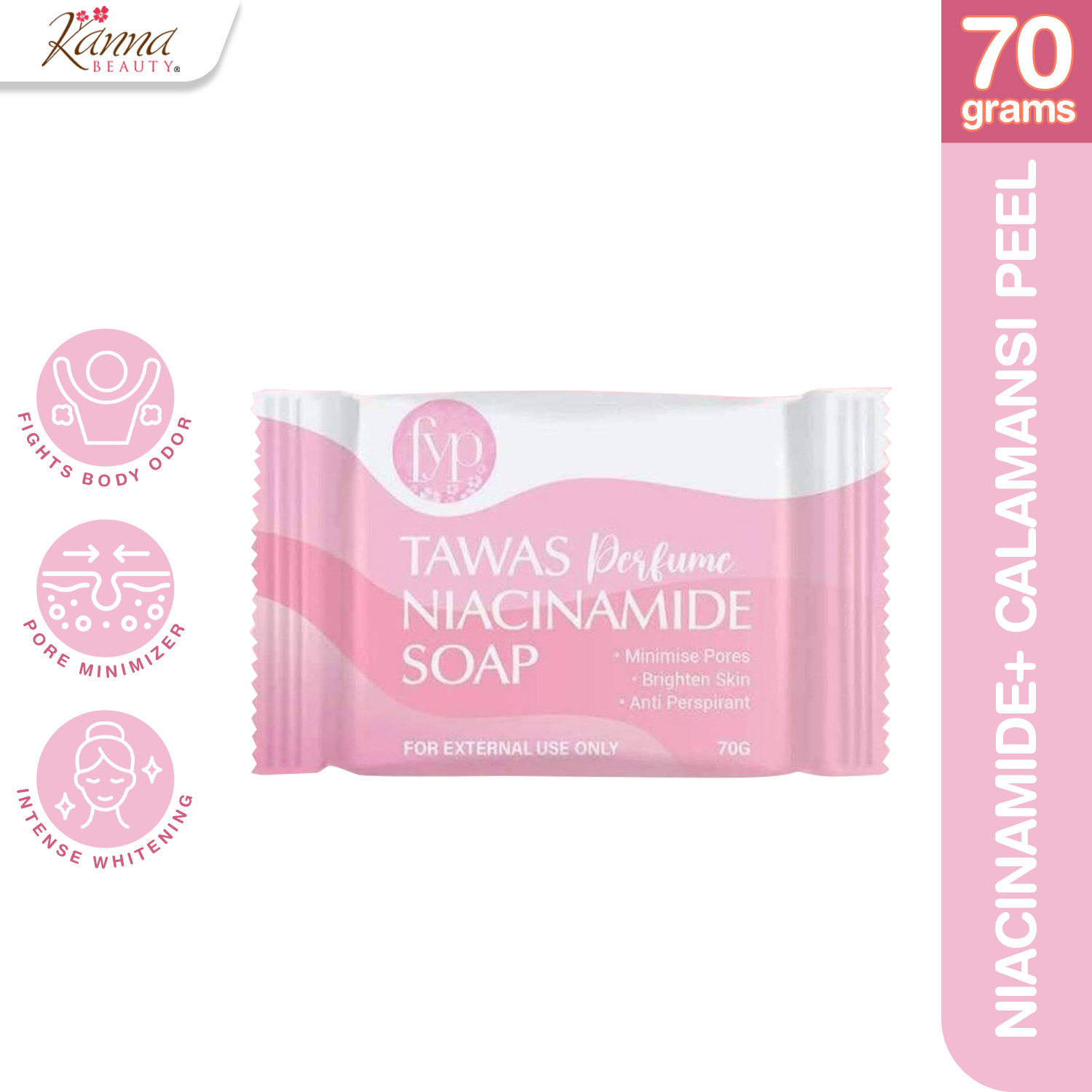 FYP Tawas Perfume Niacinamide Soap 70g, Brightens Skin, Anti Perspirant ...