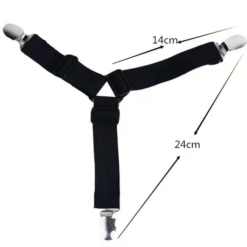 HTF.1-4pcs Bed Sheet Mattress Adjustable Gripper Elastic Clip Holder ...