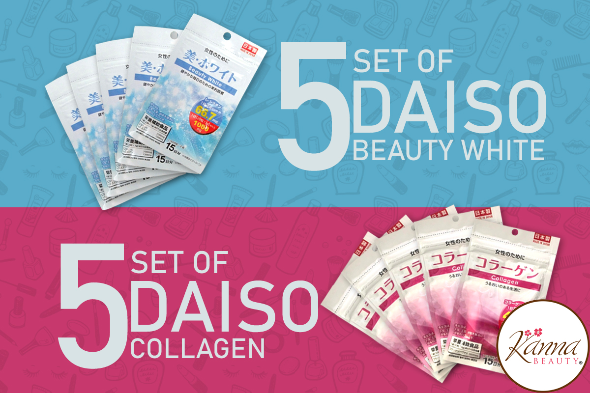 SET of 5 Daiso COLLAGEN (15 days) + BEAUTY WHITE (15 days) | Whitening ...