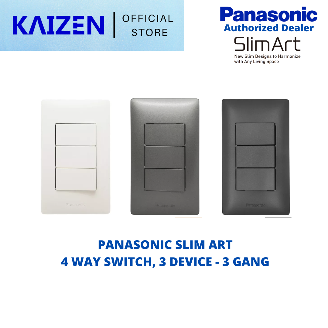 Panasonic Slim Art 4 way Switches White, Metallic Gray, Metallic Black ...