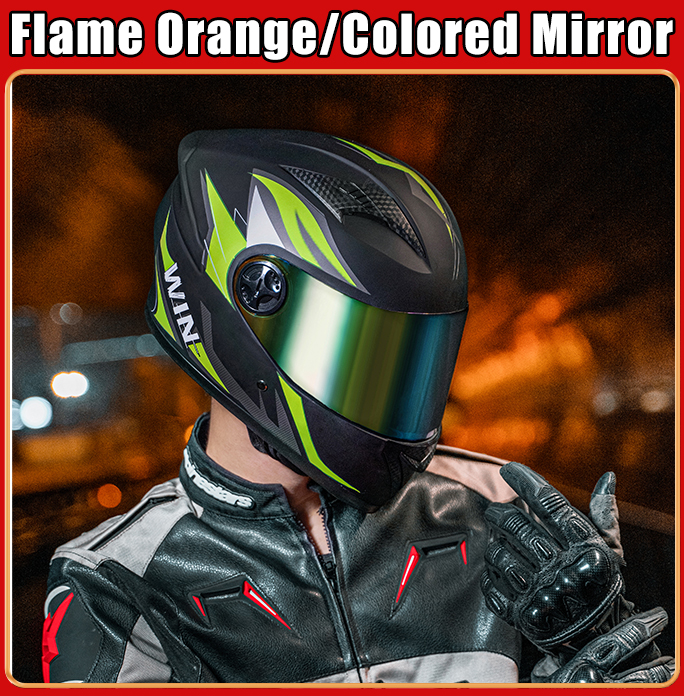 🔥ICC sticker🔥Helmet full face dual visor / color mirror Anti-glare New ...