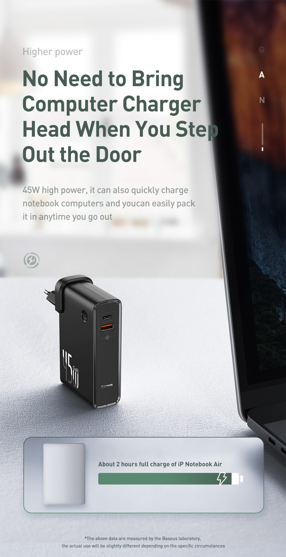 Baseus 45W GaN 2 in 1 Quick Charger & 10000mAh Powerbank PD3.0 ...