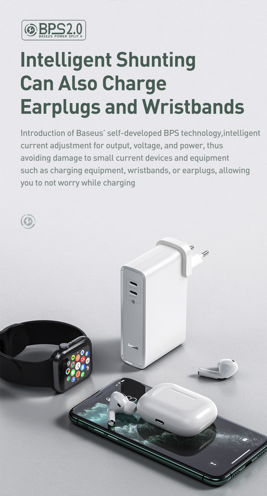 Baseus 45W GaN 2 in 1 Quick Charger & 10000mAh Powerbank PD3.0 ...