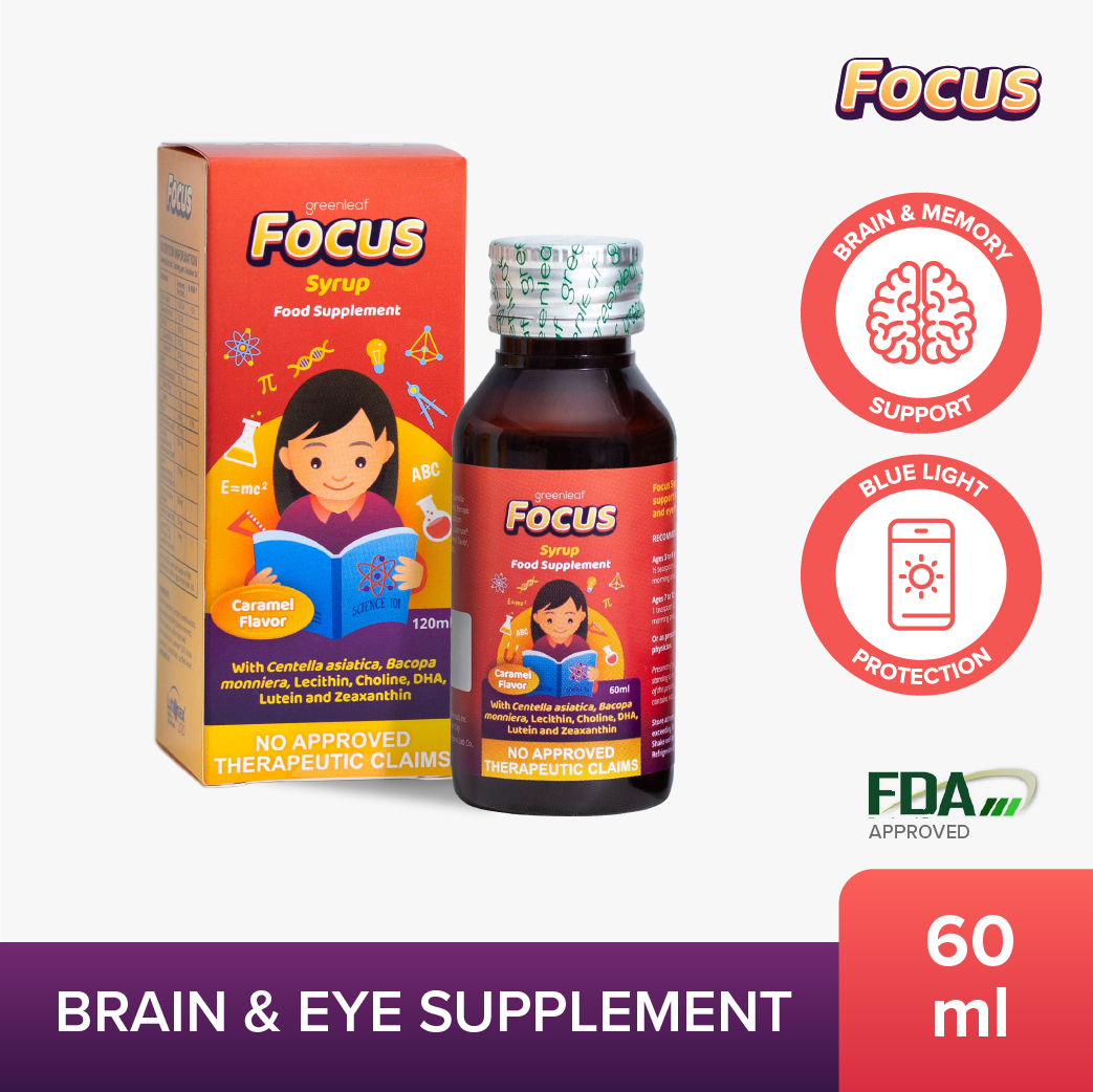 Focus Syrup Brain & Eye Supplement for Kids - 60ml