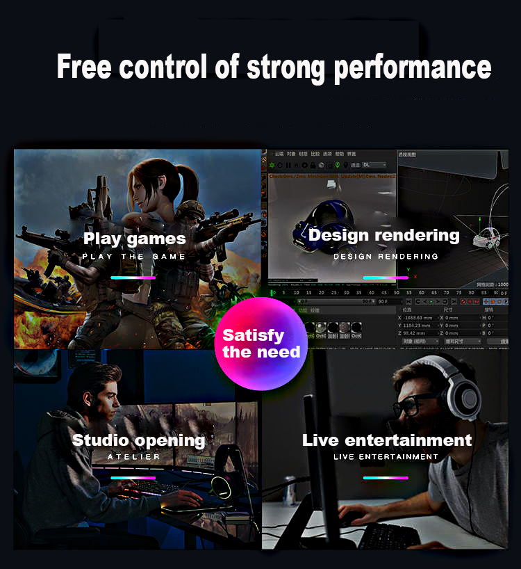 Gaming Desktop Set Ryzen 5 5600G Ryzen 3 3200G With 8G/16G Memory 120G ...